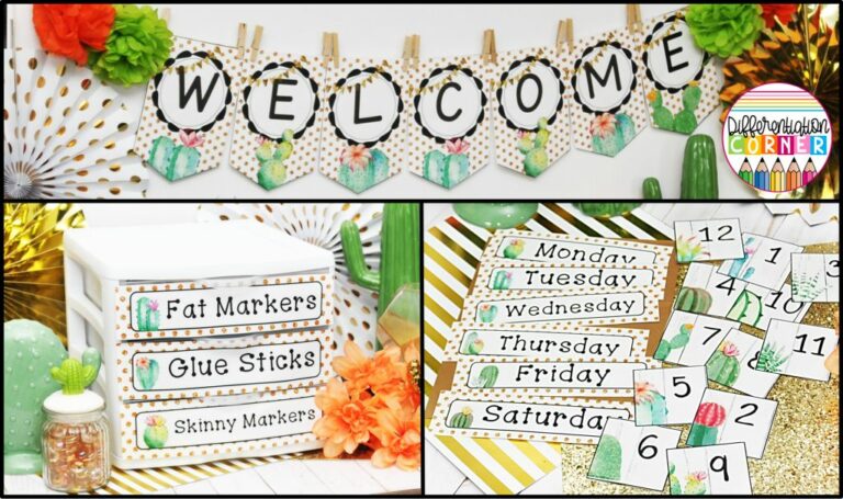 Easy DIY Cactus Classroom Theme Ideas | Differentiation Corner