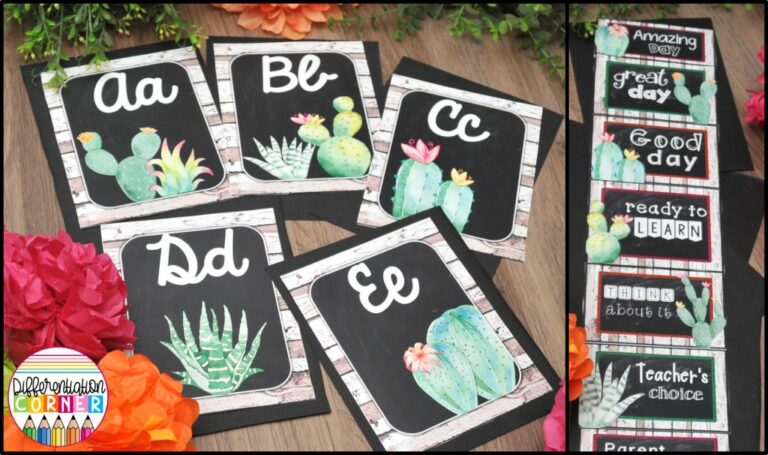 Easy DIY Cactus Classroom Theme Ideas | Differentiation Corner
