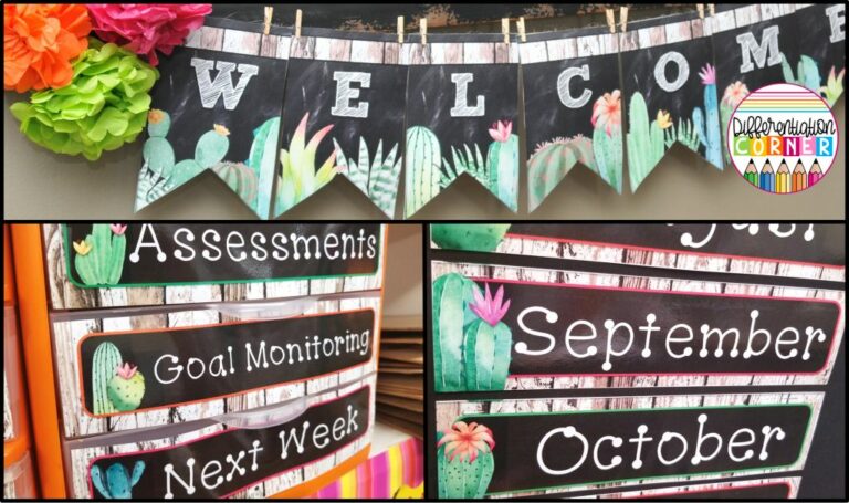 Easy DIY Cactus Classroom Theme Ideas | Differentiation Corner
