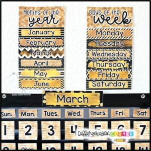 Black And Gold Classroom Theme Decor | Differentiation Corner