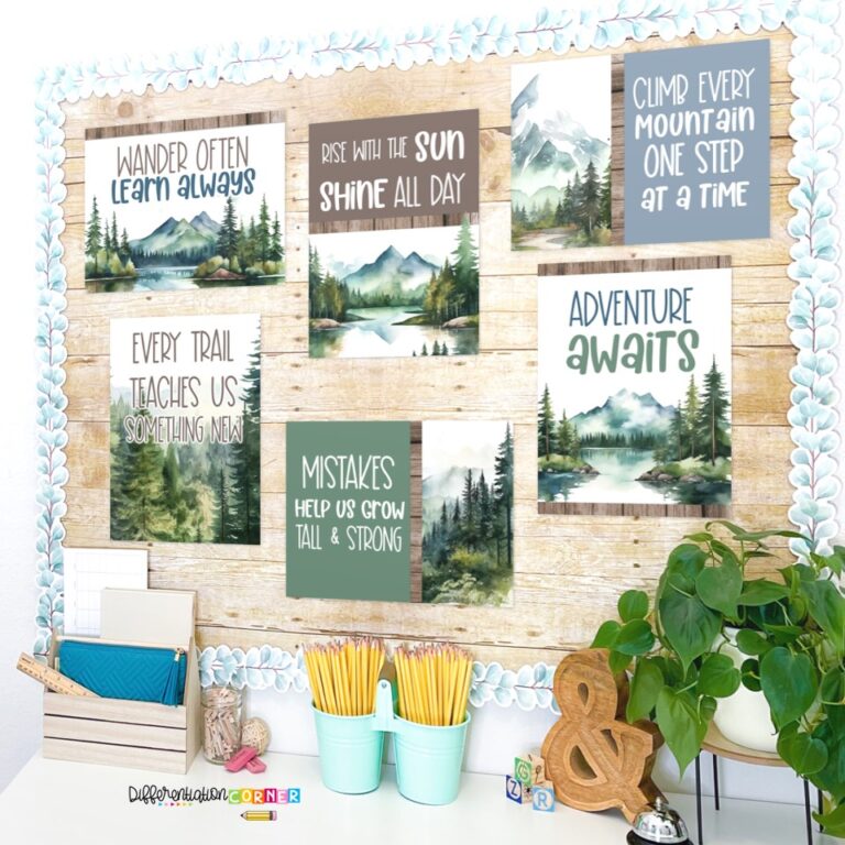 Bring The Calm Vibes With These Free Nature Classroom Theme Posters ...