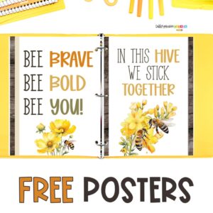 Free Bee Classroom Decor To BEE-utify Your Space! | Differentiation Corner
